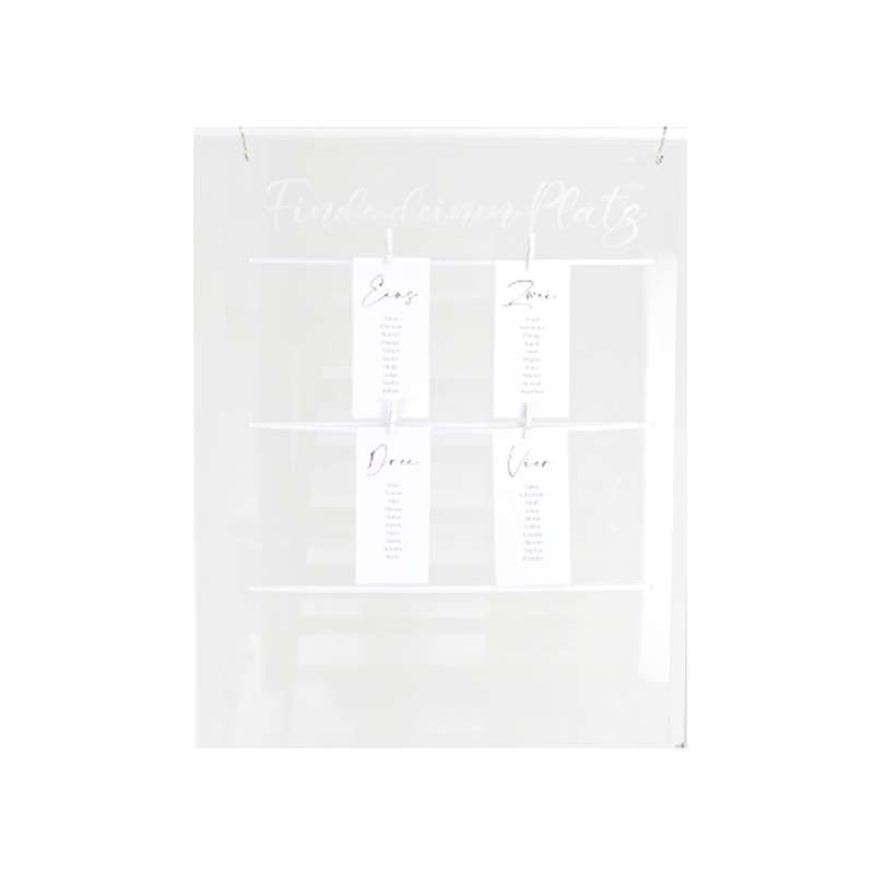 Sitzplan/ Tischplan/ Acryl "Finde deinen Platz" Hochzeit mieten