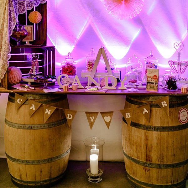 Candybar Saltybar Weinfässer Tisch mieten Hochzeit, Feier, Geburtstag ...